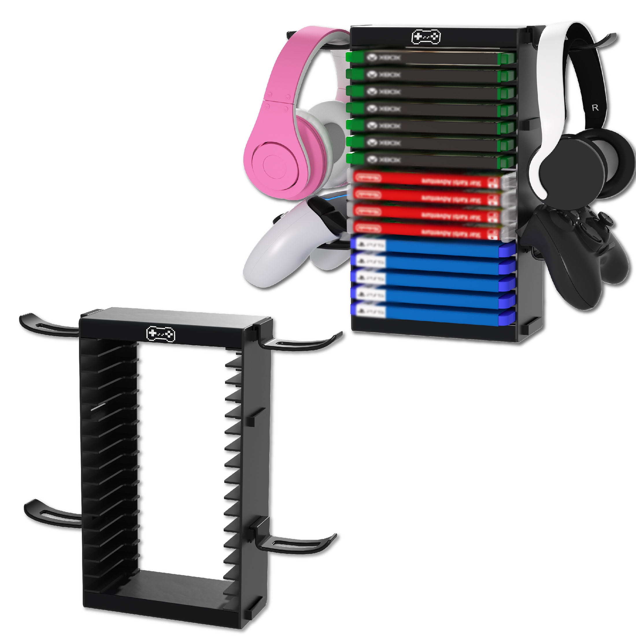 Video Game Storage Stand Tower for PS5/ PS4/ PS3/ Xbox Series S & X ...