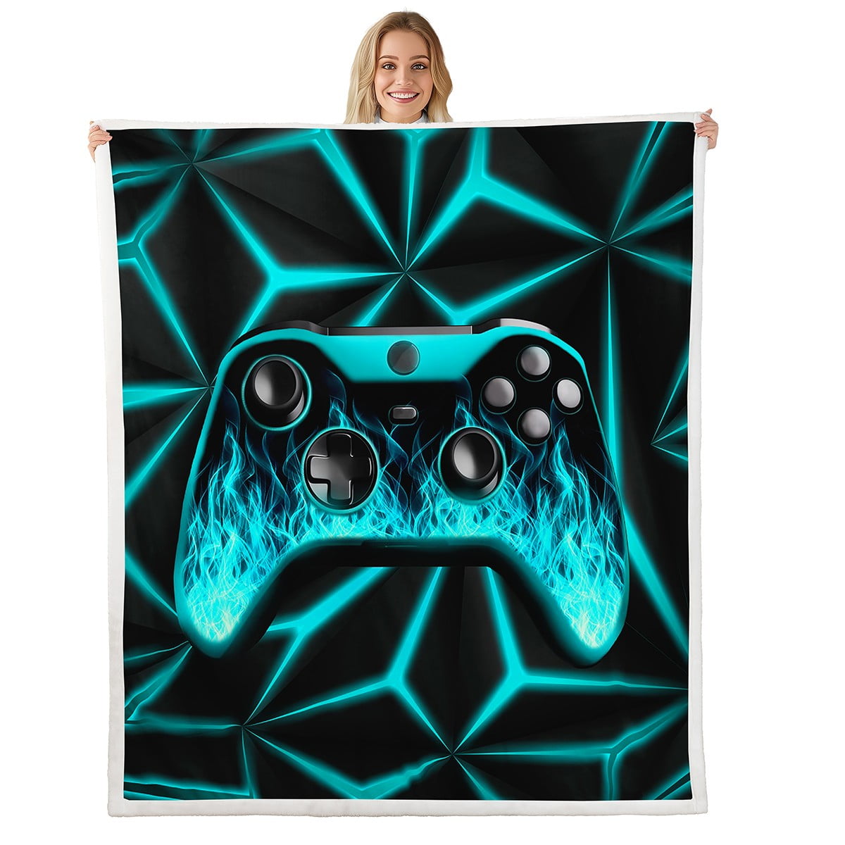 Video Game Throw Blanket Game Room Decor Blanket for Game Lovers, 3D ...