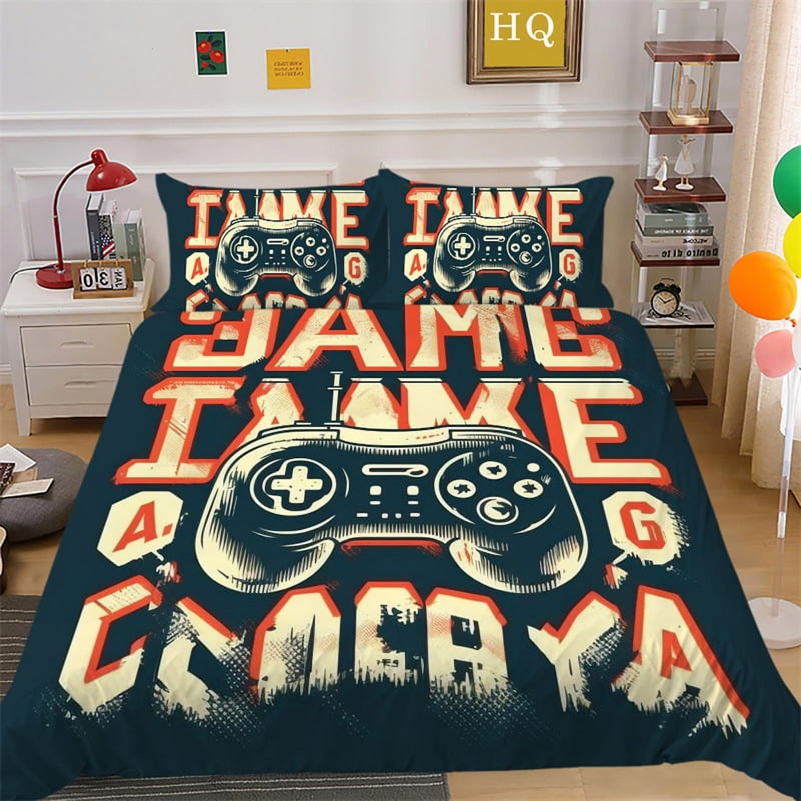 Video Games Bedding Set Kids Boys Teen Gaming Duvet Cover Set for ...