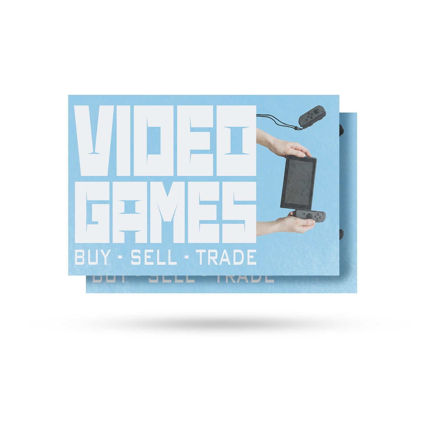 Video Games Buy Sell Trade Vinyl Decal 2 Pack of 24 Inch x 36 Inch ...