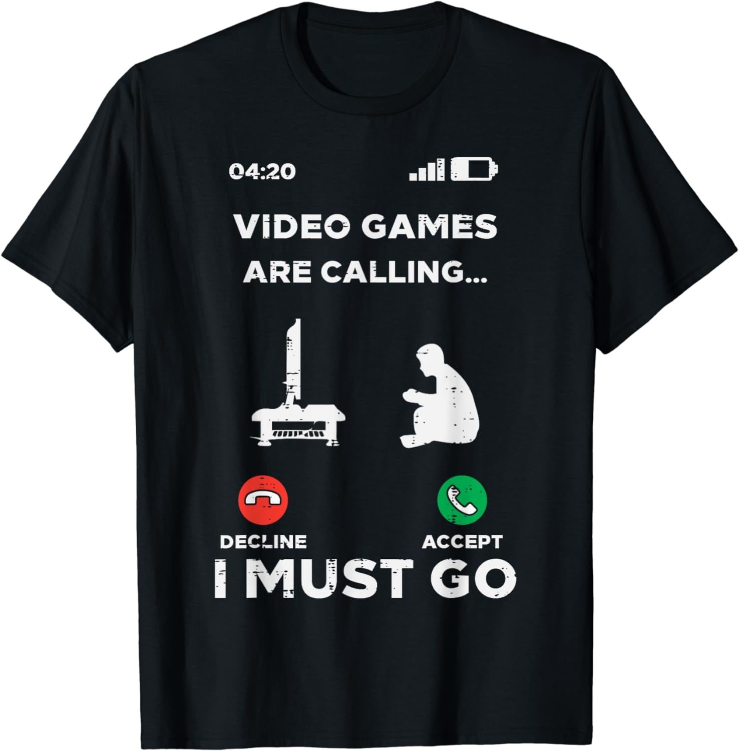 Video Games Calling Must Go Funny Gamer Men Boys Kids Teens T-Shirt ...