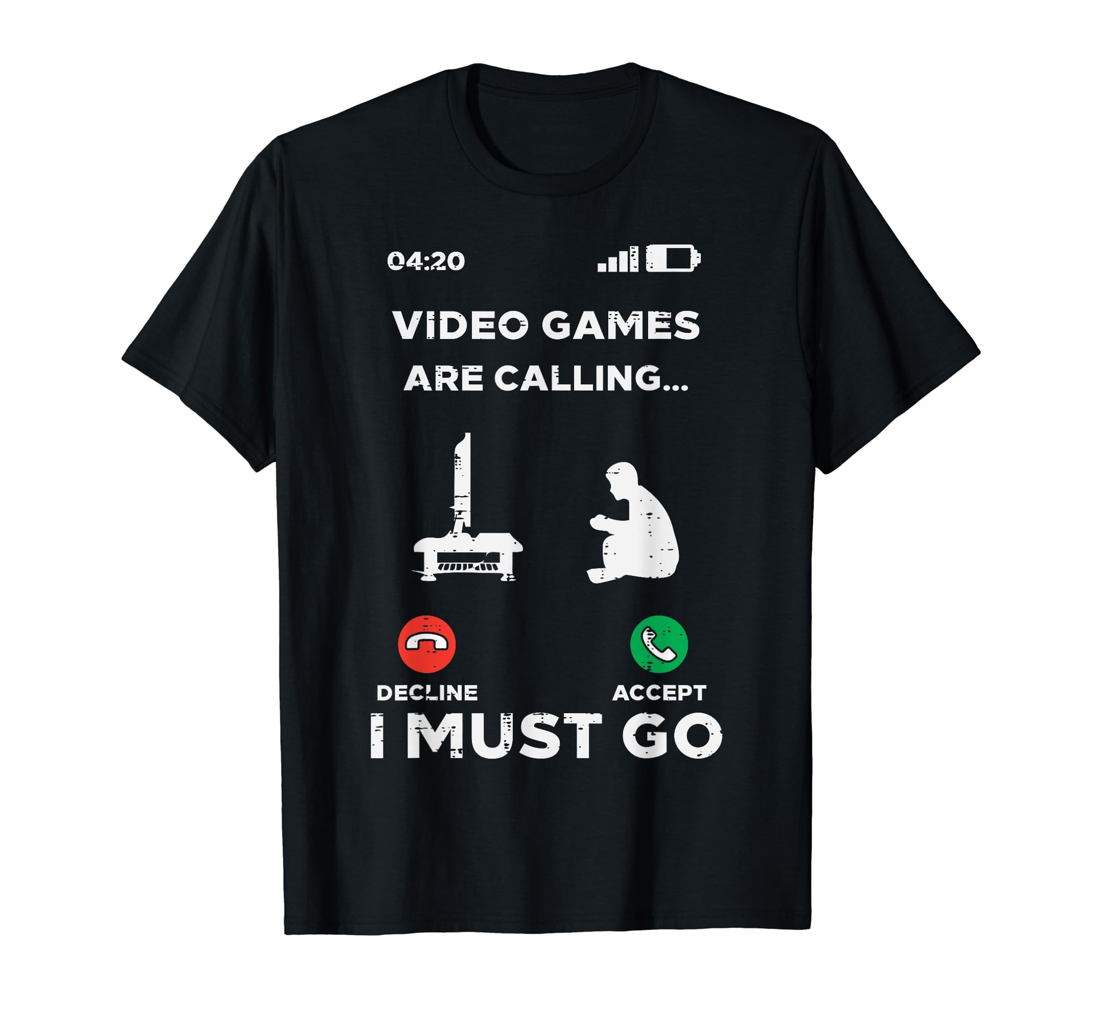 Video Games Calling Must Go Funny Gamer Men Boys Teens T-Shirt ...