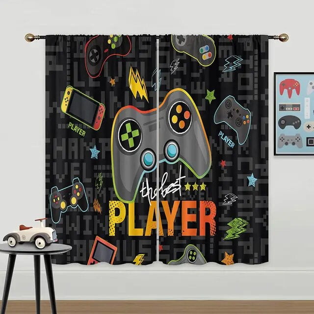 Video Games Controller Teens Kids Favorite Gaming Curtains for Boys ...