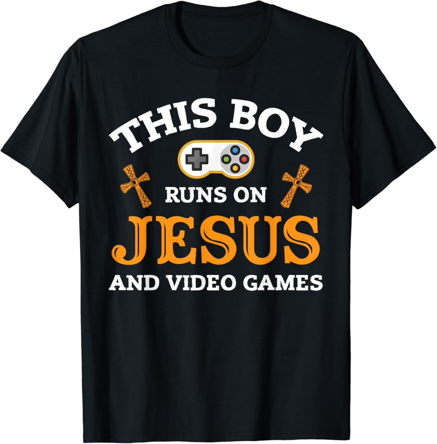 Video Games Gamer Gaming Jesus Religion Christian Boy T-Shirt - Walmart.com