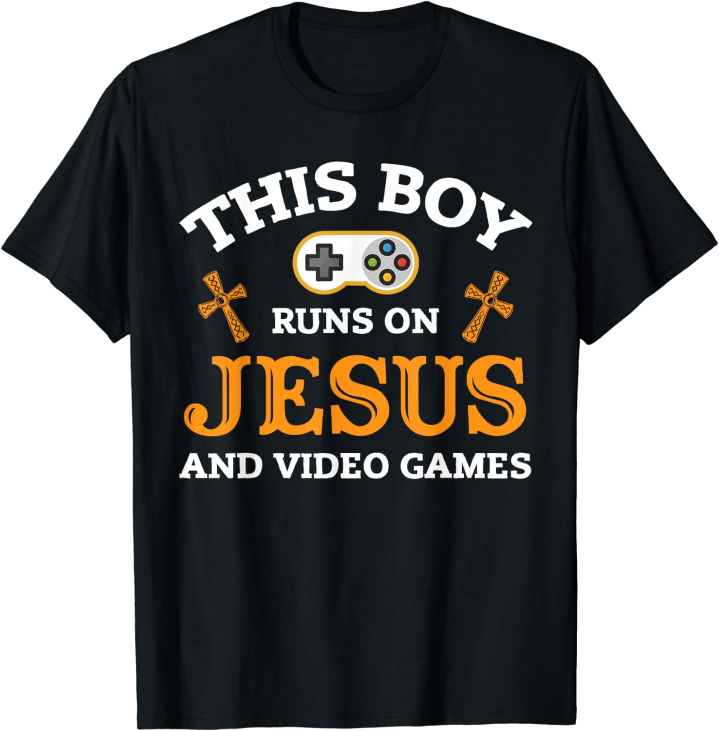 Video Games Gamer Gaming Jesus Religion Christian Boy T-Shirt - Walmart.com