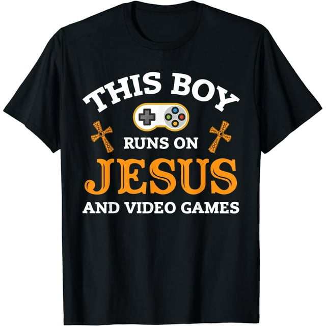Video Games Gamer Gaming Jesus Religion Christian T-Shirt - Walmart.com