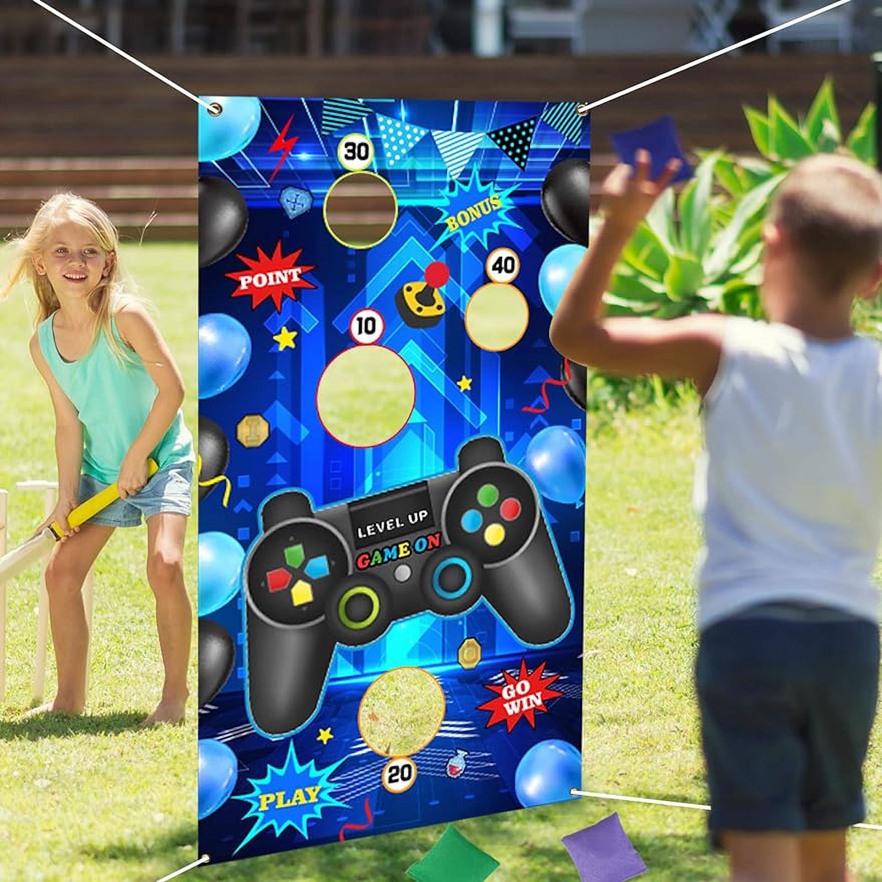 Video Games Toss Games, Level Up Game Video Game Controller Banner ...