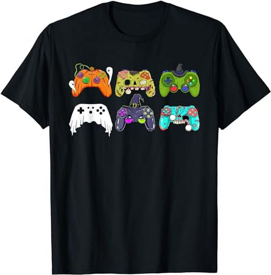 Video Gaming Controllers Game Halloween Funny Gamer Boys T-Shirt ...