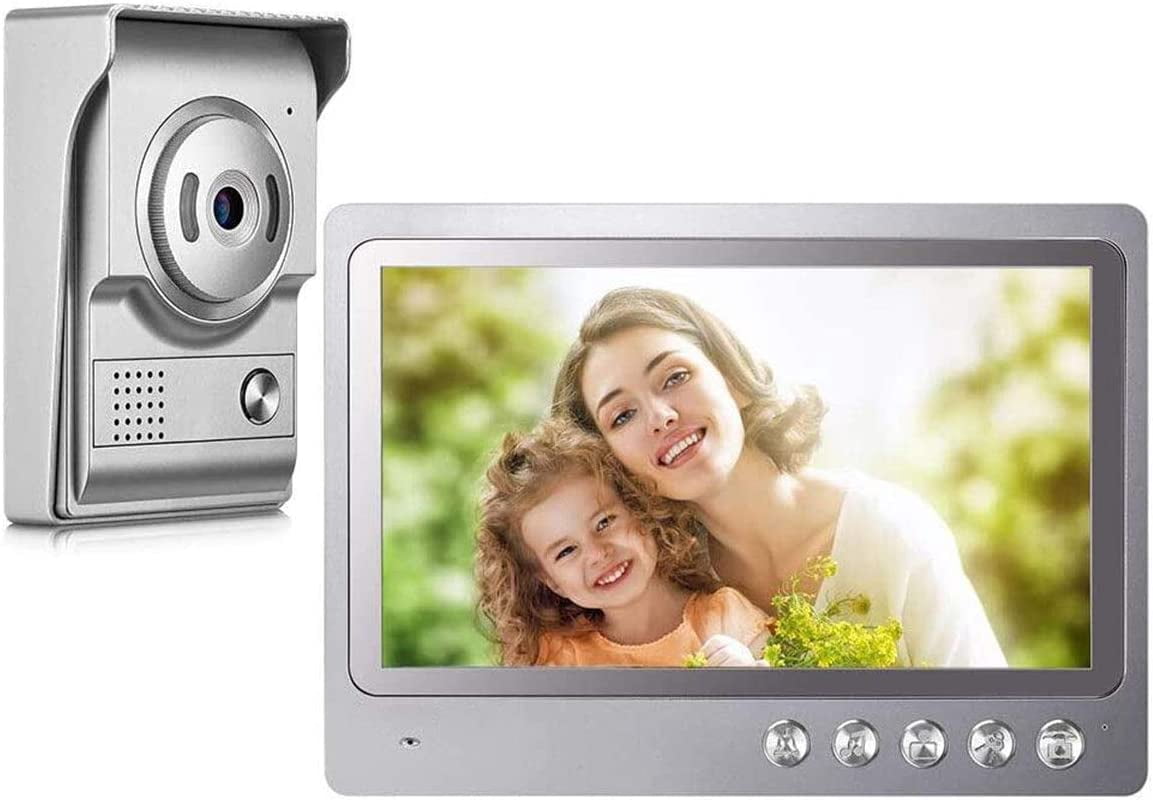 Video Intercom System,9inch Monitor for Video Doorbell Wired,Doorbell ...