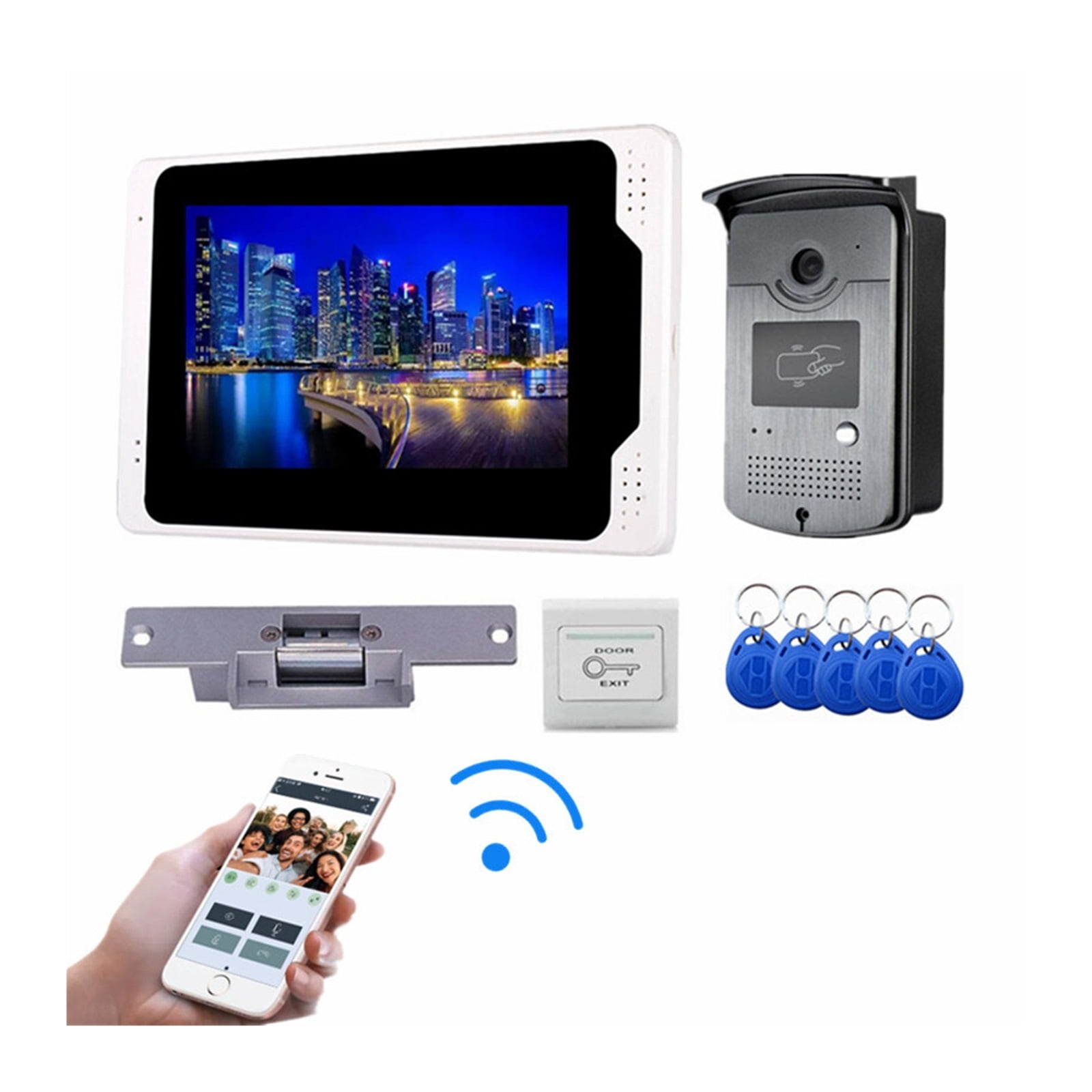 Video Intercom System Wireless Door Bell Tuya IP Video Door Phone For Home Apartment Touch ...