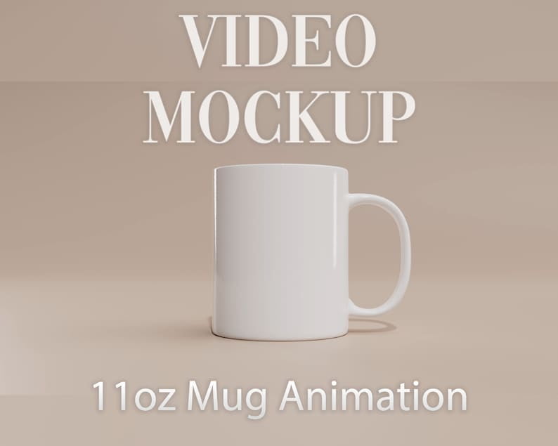 Video Mockup | 11oz White Mug Animation | Animated Spinning Mug Mockup ...