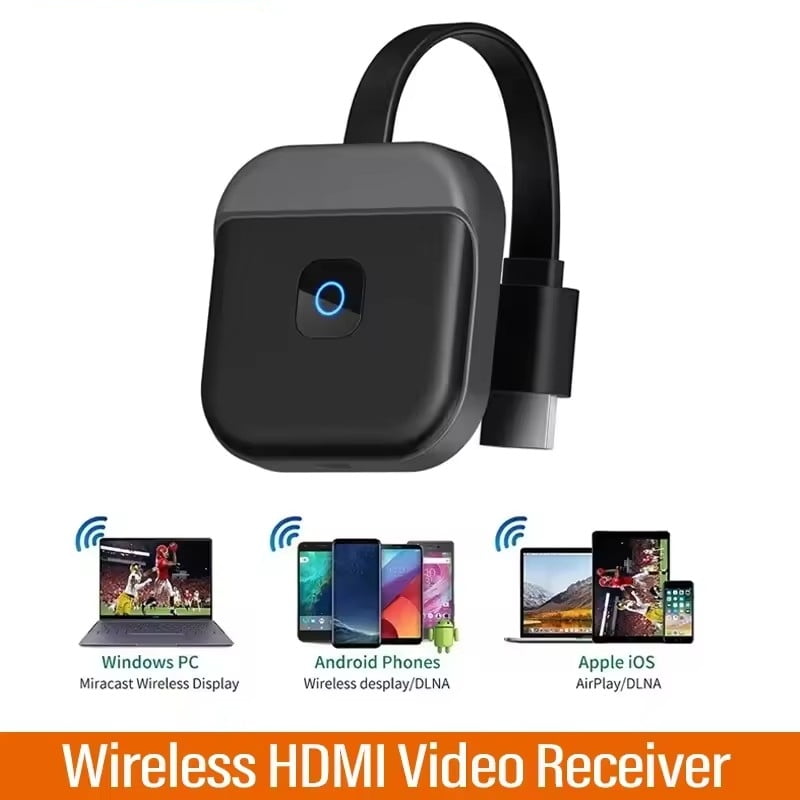 Video Receiver Screen Mirroring Wireless 2.4G/5G 1080 /4K Wifi Display ...