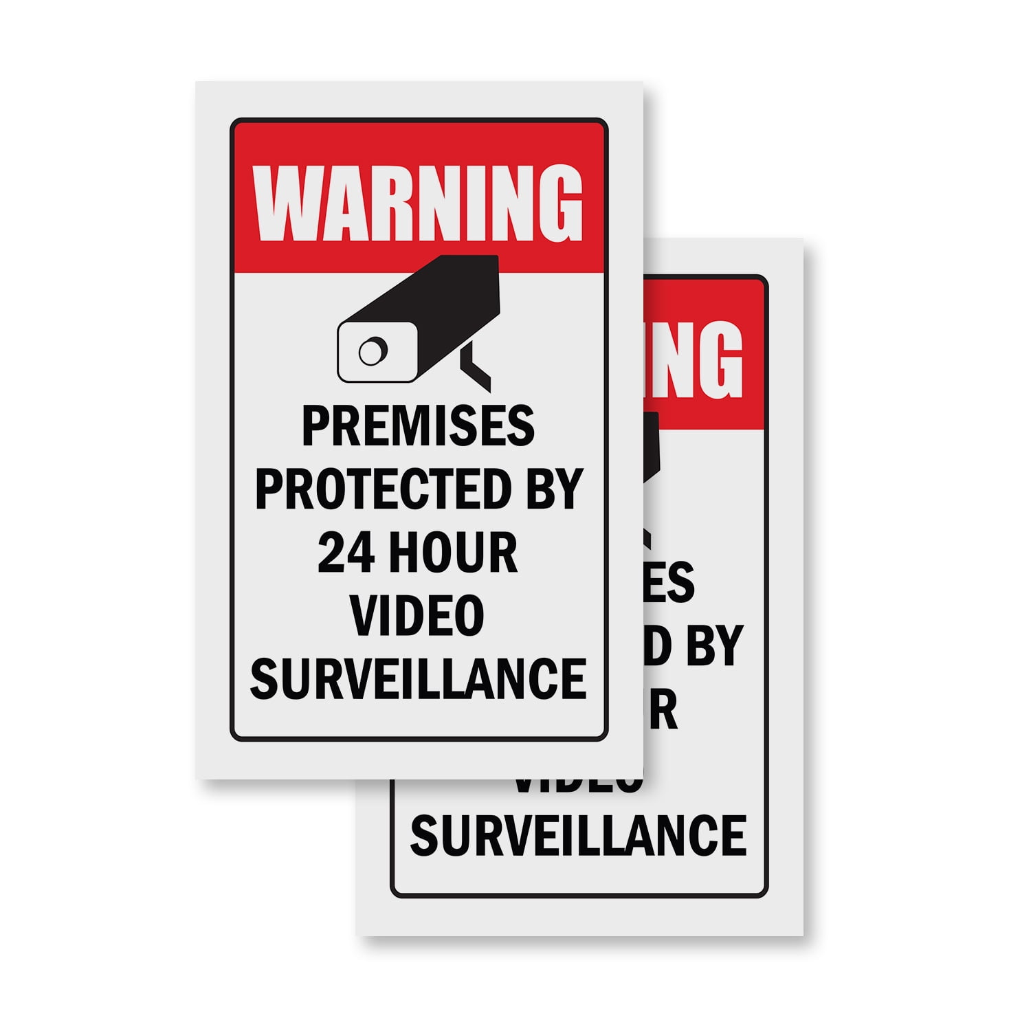 Video Surveillance (2-PACK) 24" x 36" Vinyl Decals | Sign Insert Peel ...