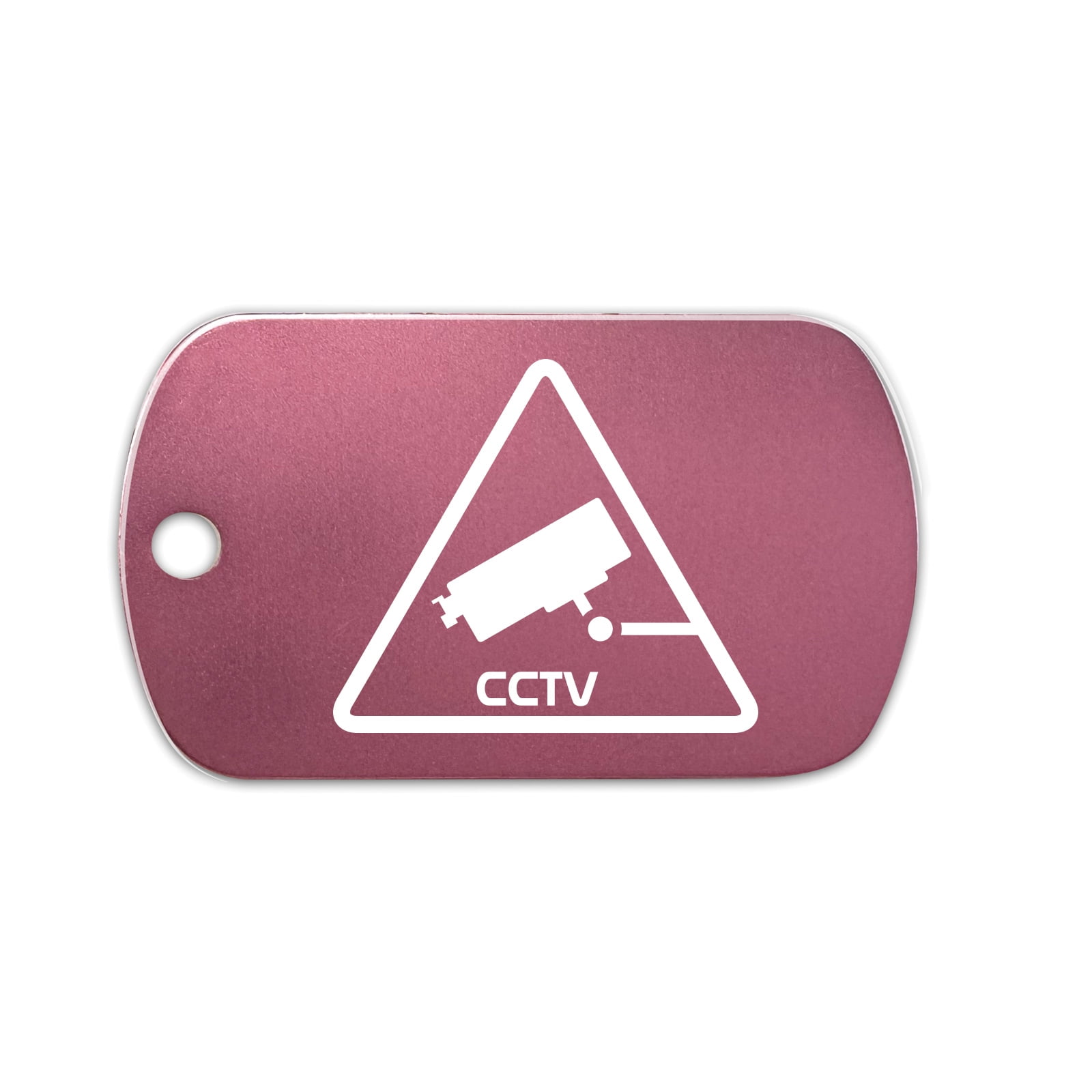 Video Surveillance CCTV GI Dog Tag Aluminum Keychain warning sign ...