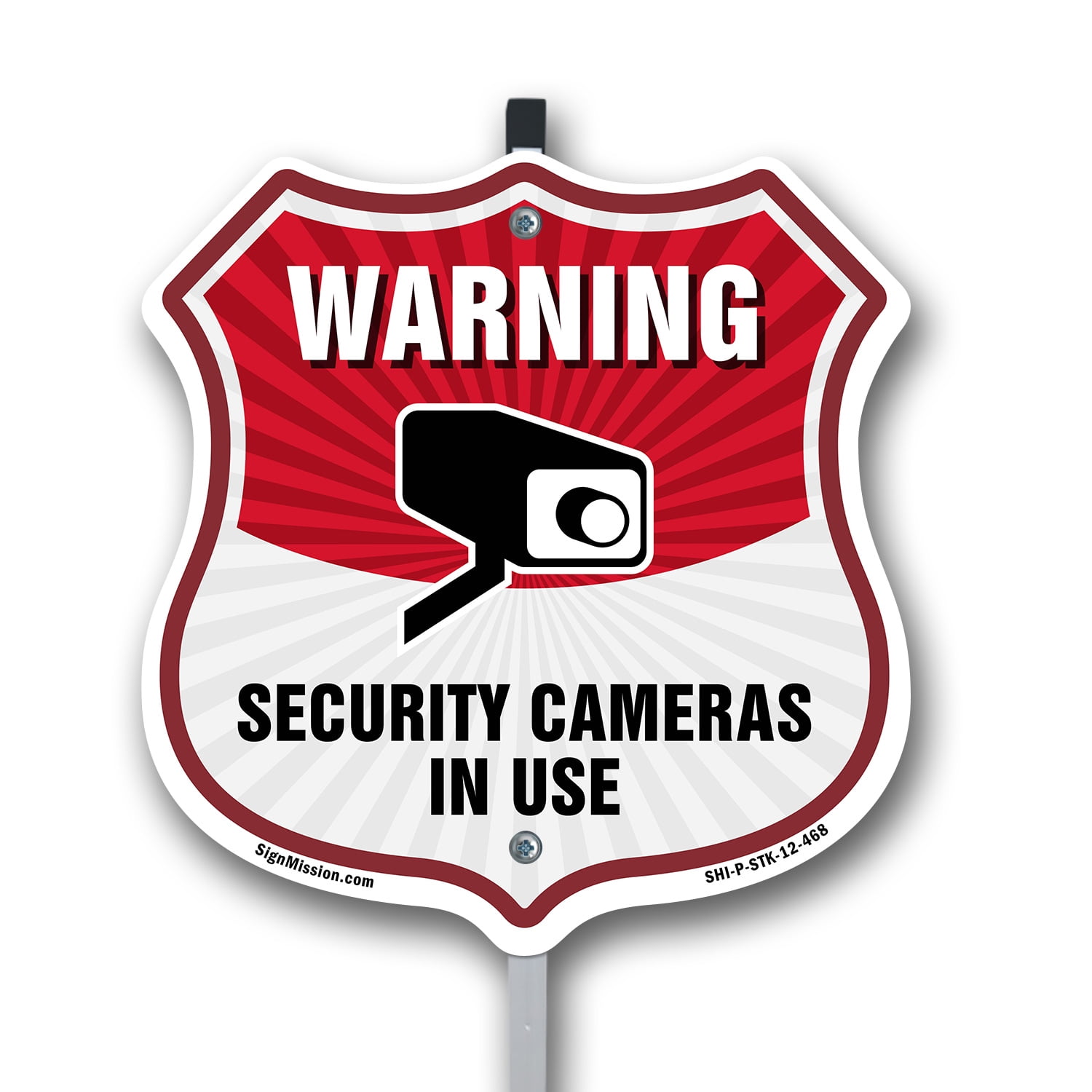 Video Surveillance Shield Sign Warning Security Cameras In Use 12 inch ...
