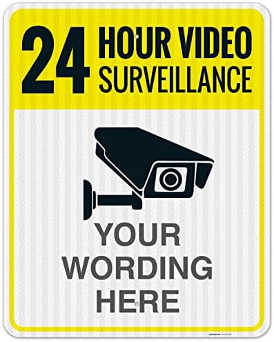 Video Surveillance Sign, Personalize For Business, Parking Lot, Home ...