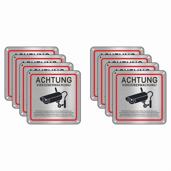 Video Surveillance Sign, Private Property, 15 X cm Metal Warning Sign ...