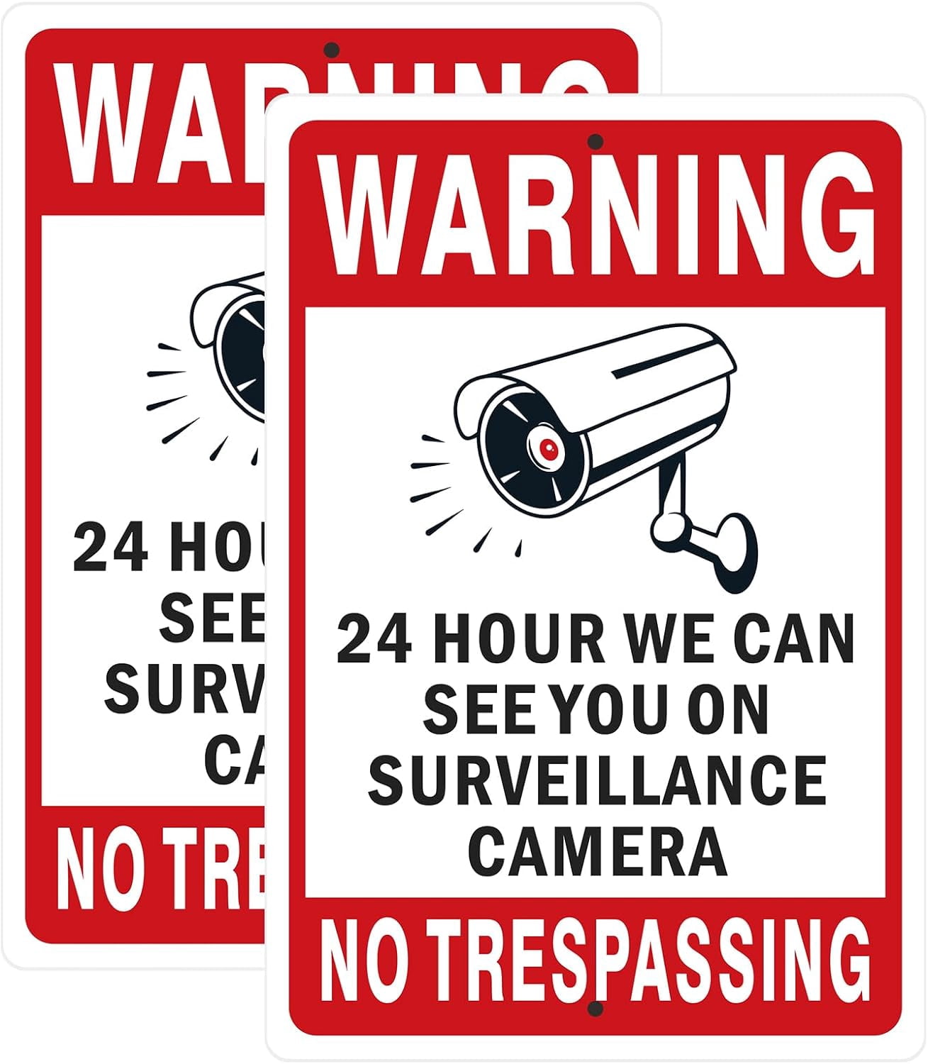Video Surveillance Signs Outdoor No Trespassing Warning, Durable Ink ...
