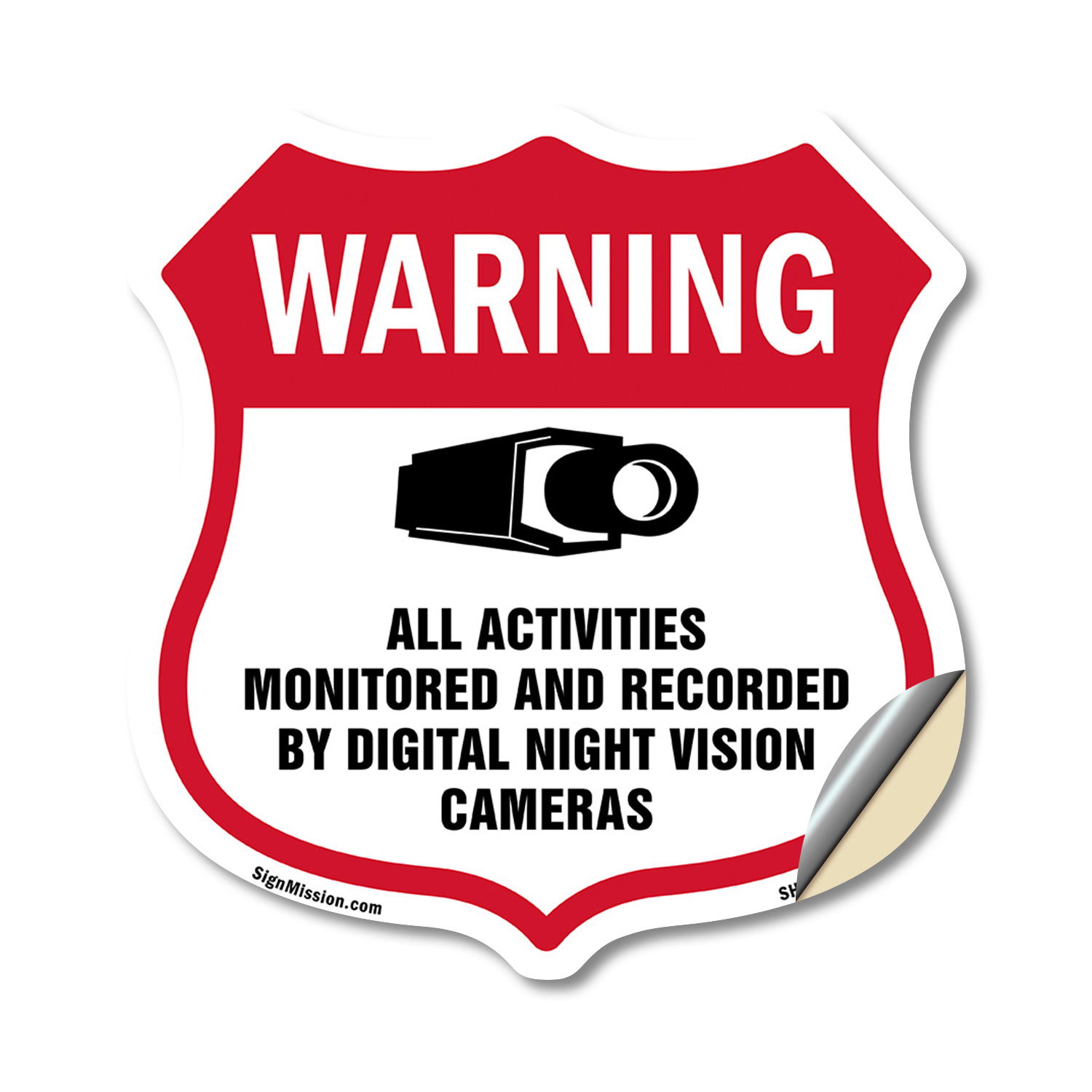 Video Surveillance Warning All Activities Monitored And Recorded By ...