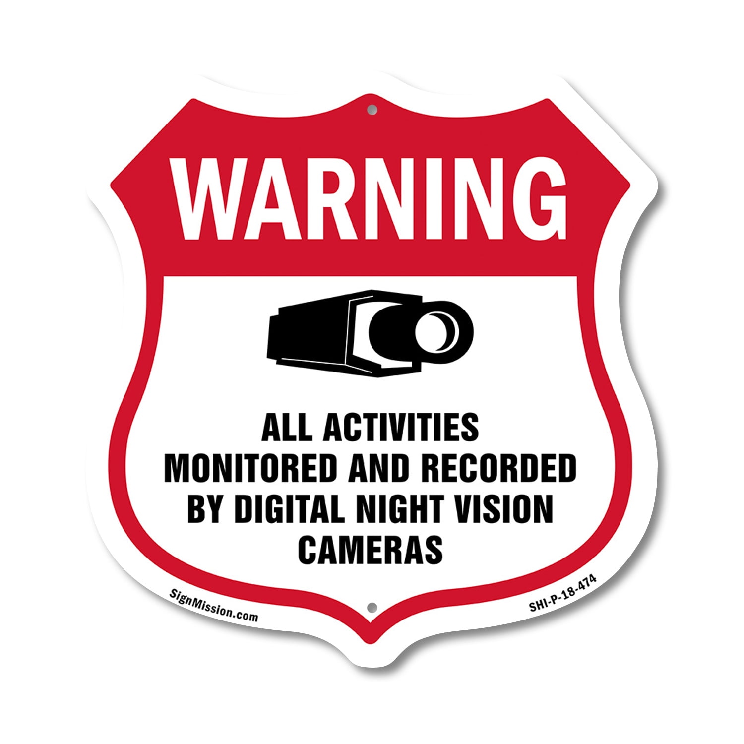 Video Surveillance Warning All Activities Monitored And Recorded By ...