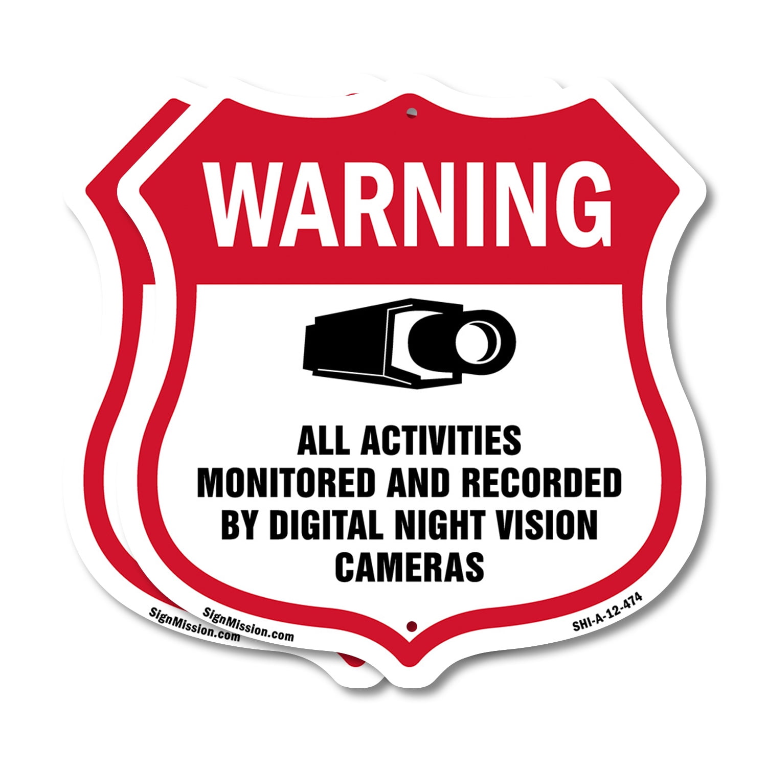 Video Surveillance Warning All Activities Monitored And Recorded By ...