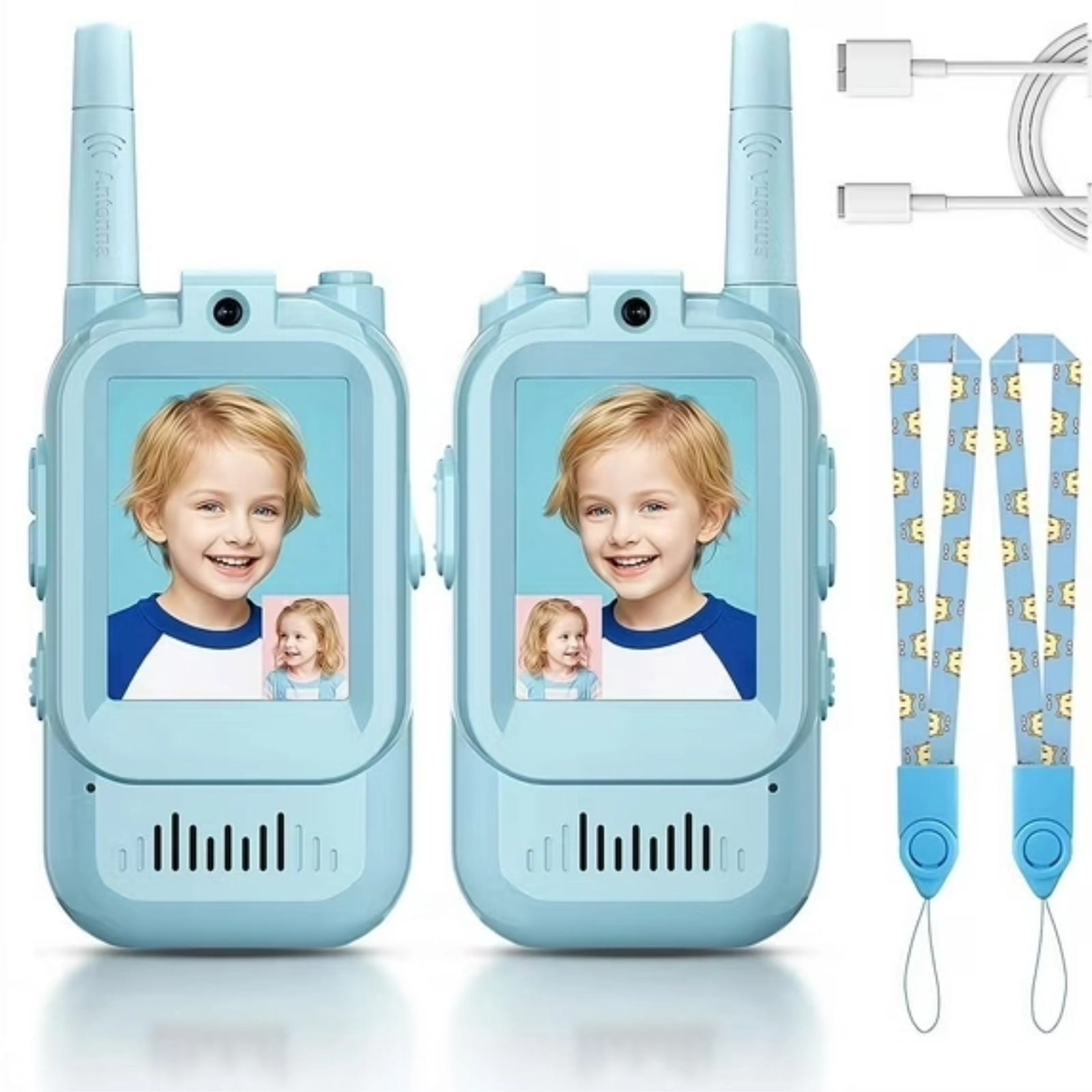 2 Packs Video Walkie Talkies for Boys Girls Ages 3-12, Ideal for Family ...