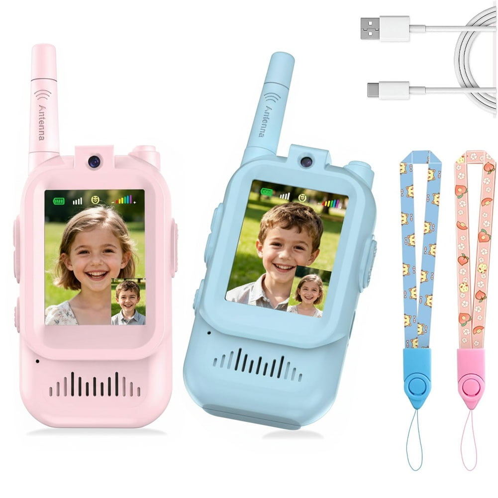 Video Walkie Talkies for Kids, Buddytalk 2 Pack Rechargeable Video ...
