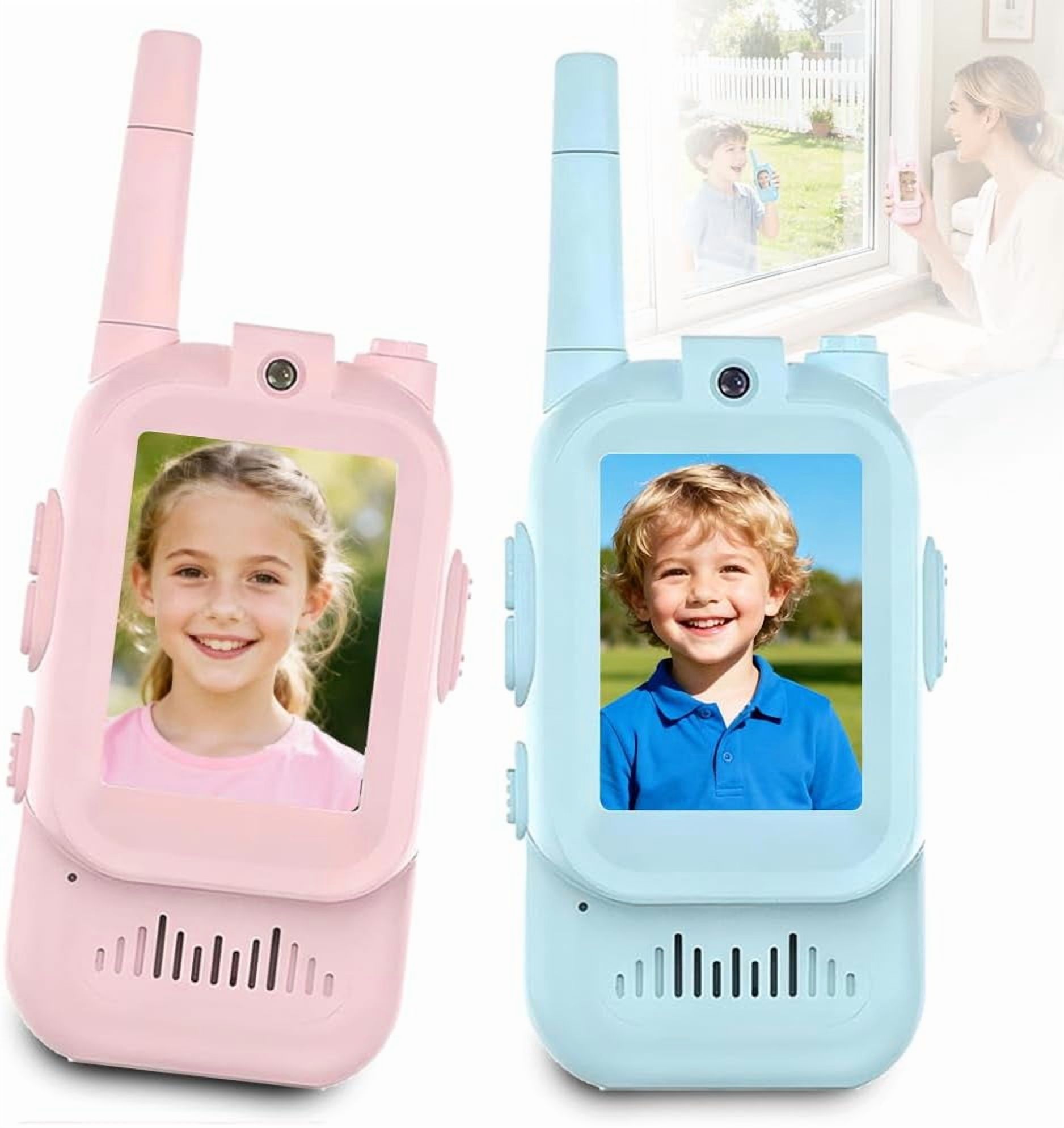 Video Walkie Talkies for Kids, Handheld 2 Pack Rechargeable Video ...
