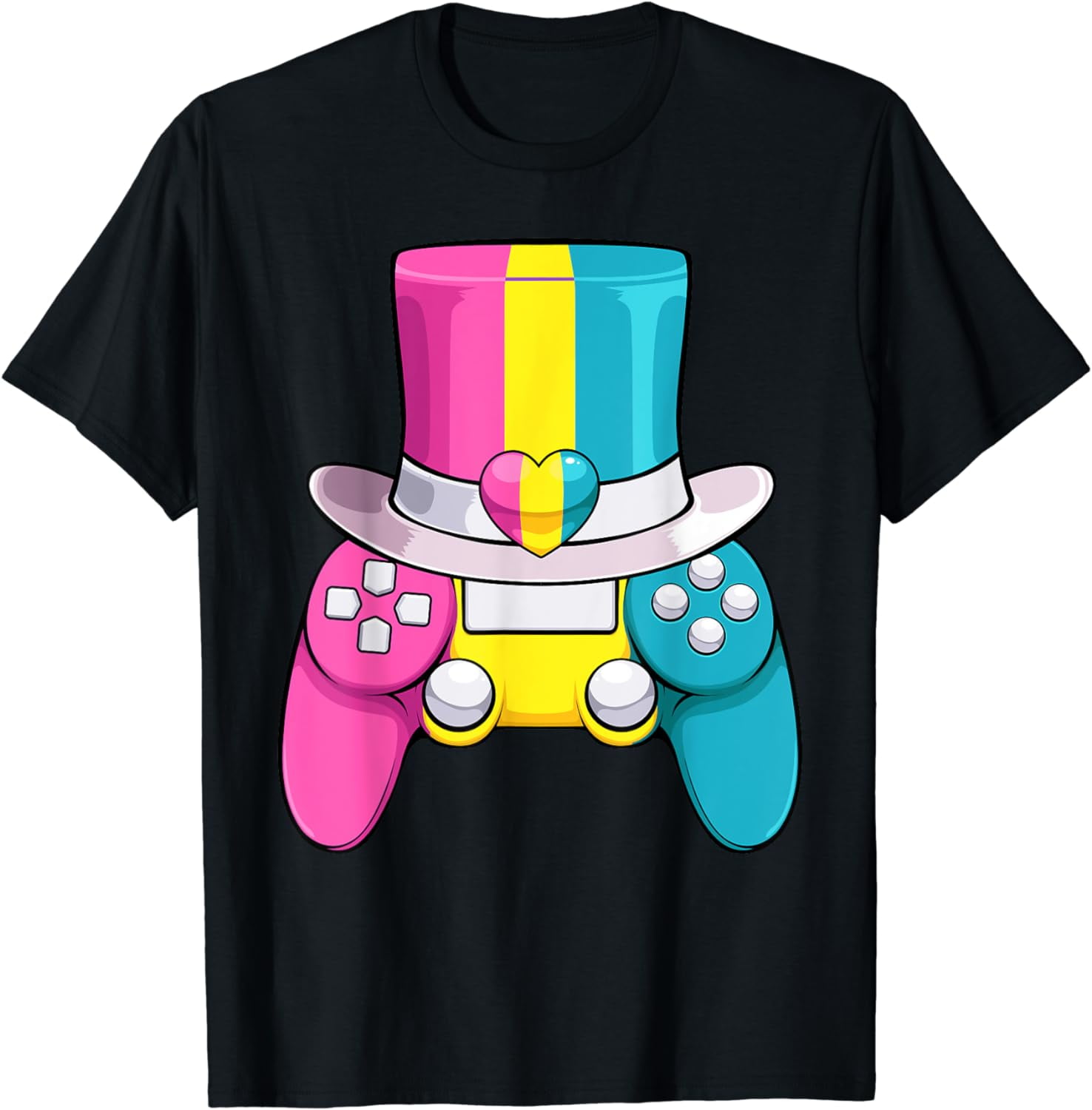 Video-game Controller LGBT-Q Cool Pansexual Pride Flag Gamer Cotton T ...