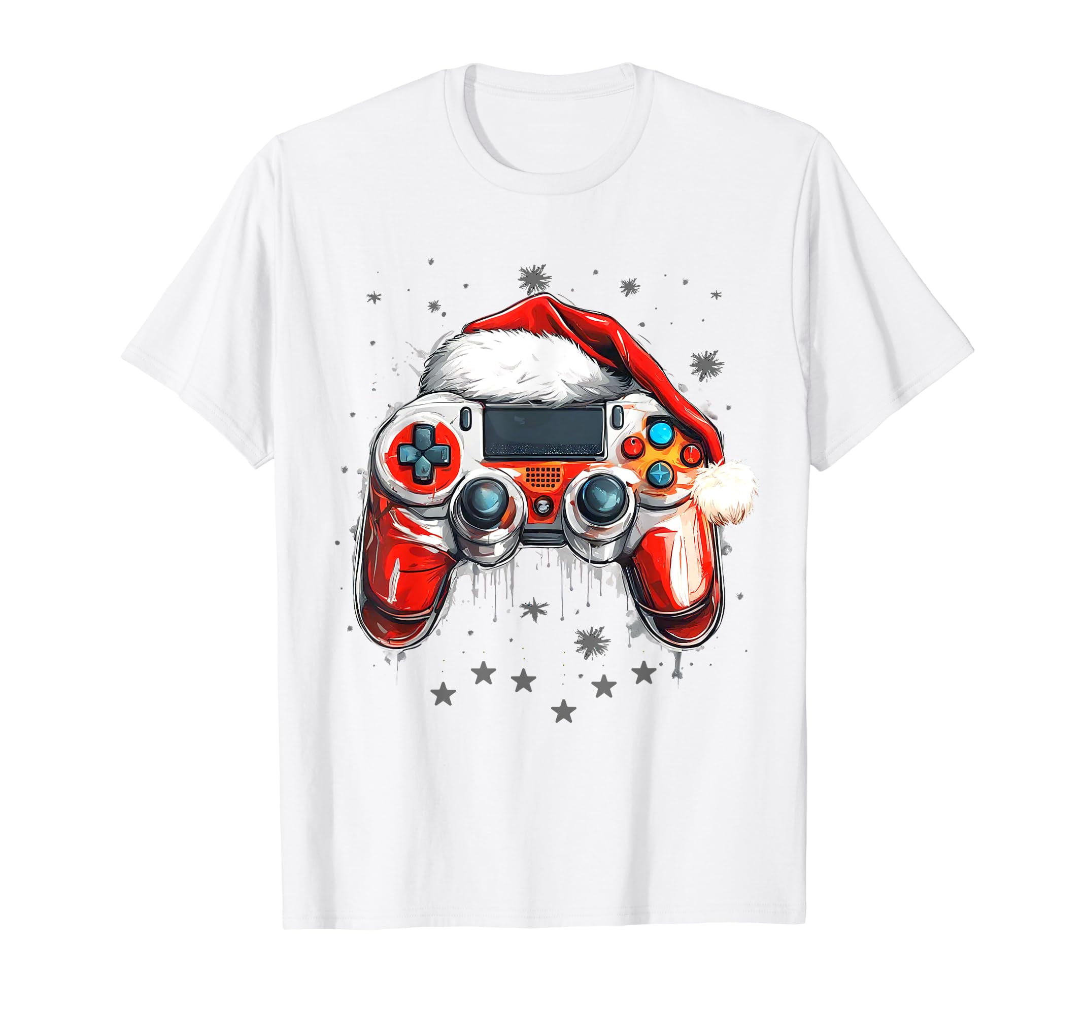 Video-game Controller Santa Hat Christmas Gaming X-Mas Gamer T-Shirt ...
