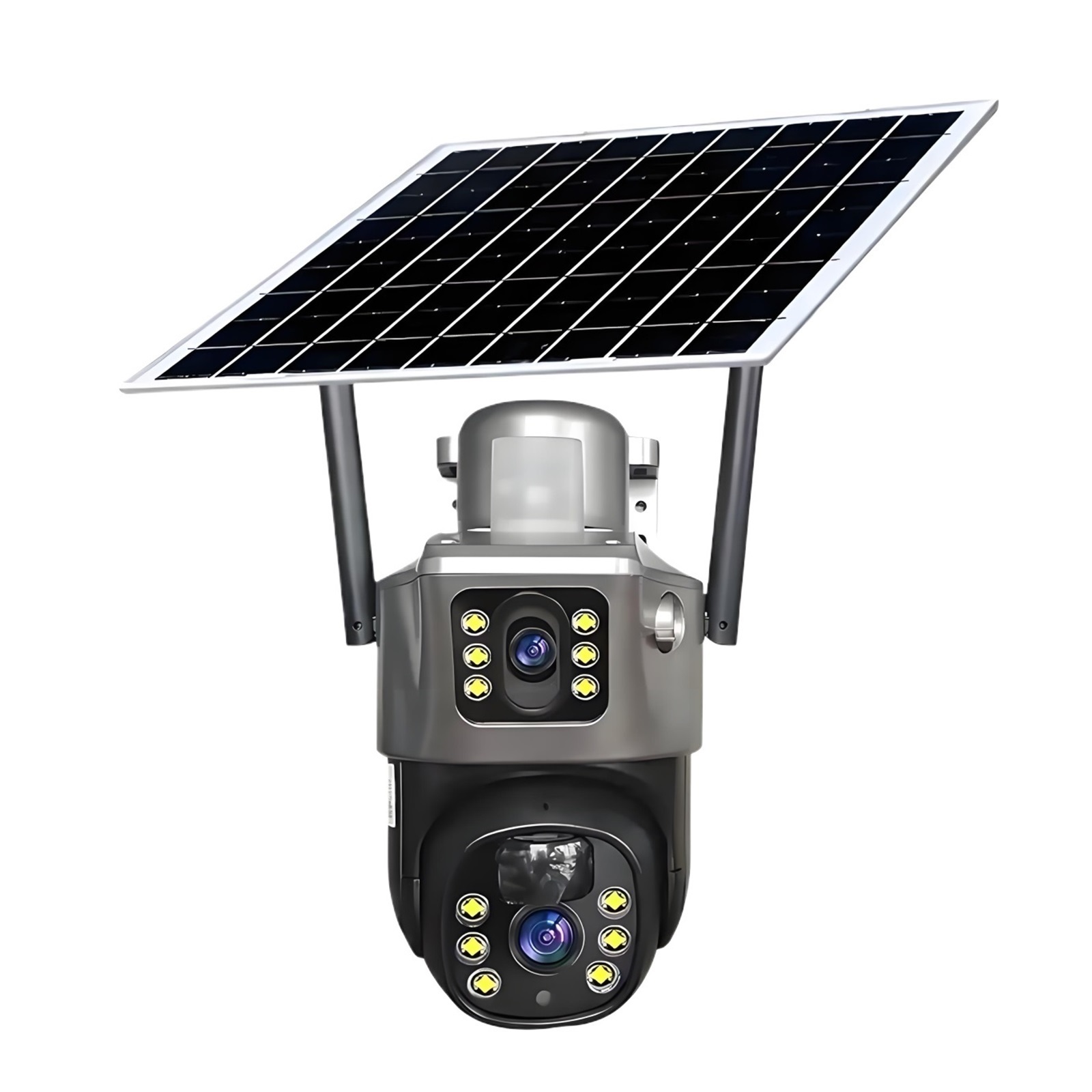 Video surveillance Solar Camera 4K 4G 8MP Dual Lens Wireless WiFi Monitoring Camera PIR Mobile ...