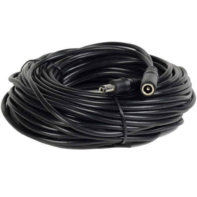 VideoSecu 50ft 12V DC Power Adapter Pigtail Plug Extension Cable 2.1mm ...