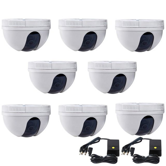 VideoSecu 8 Pack CCTV Dome Security Camera CCD Wide Angle 420TVL with ...