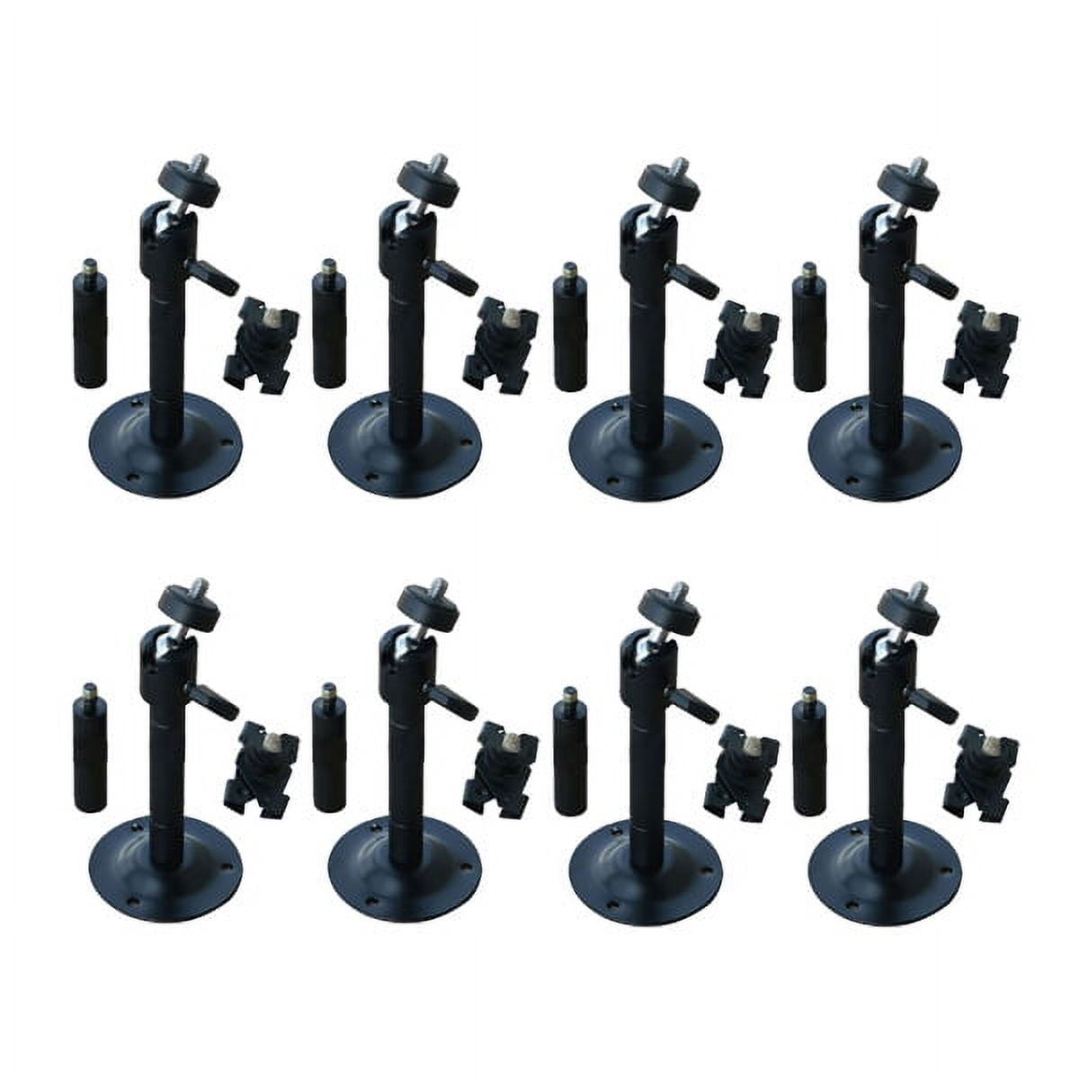 VideoSecu 8 Pack Universal 2" - 6" Adjustable Black Pan Tilt Metal Wall ...