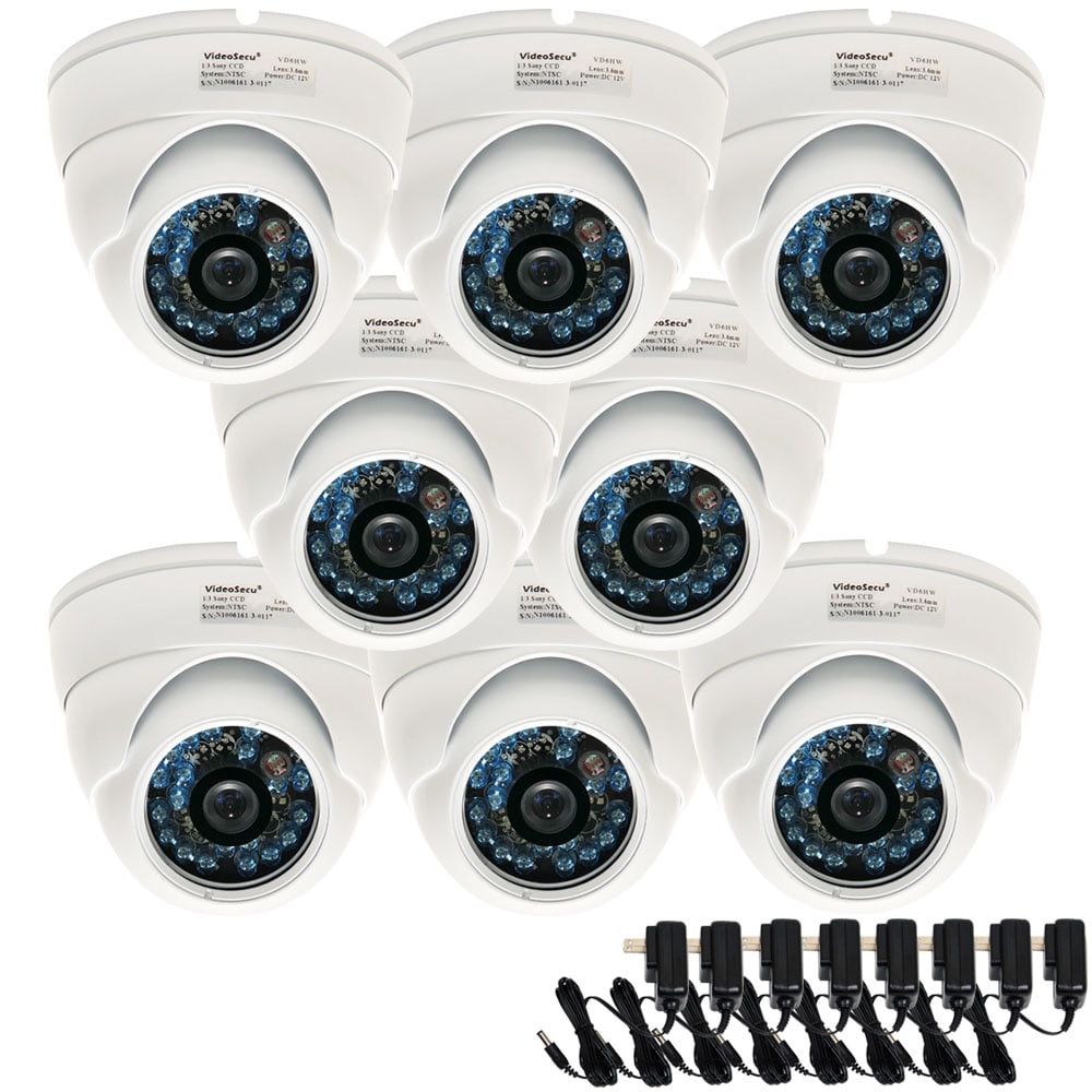 VideoSecu 8x Outdoor Security Camera IR Night Vision Built-in 1/3 inch ...