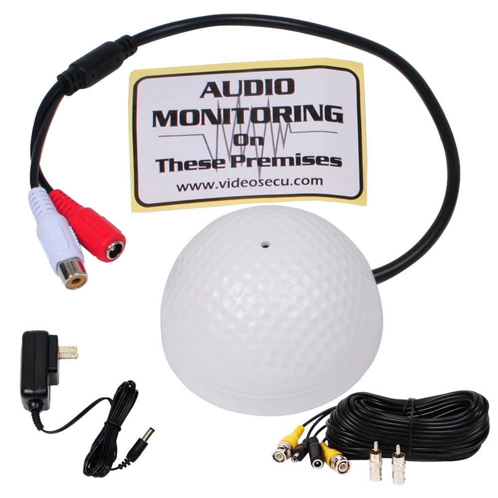 VideoSecu High Sensitive Pre-amp Audio Microphone for Security Camera ...