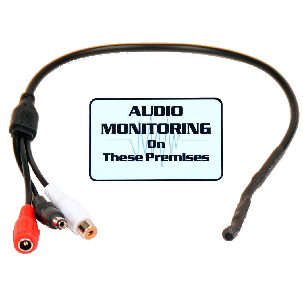 VideoSecu High Sensitive Preamp Mini Microphone for Security Camera ...