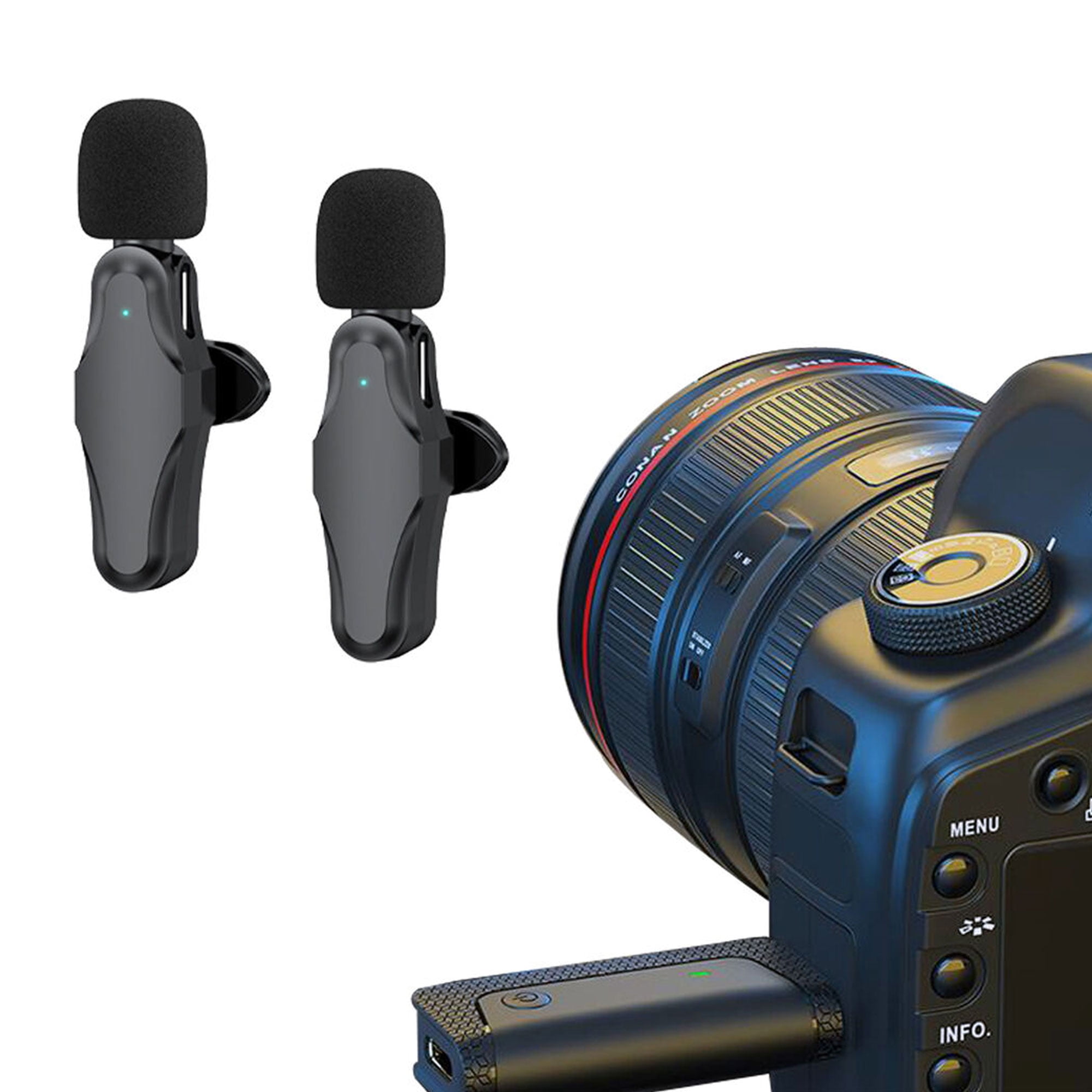 Vidpro Dual Wireless Microphone System for Camera, Smartphones Pro ...