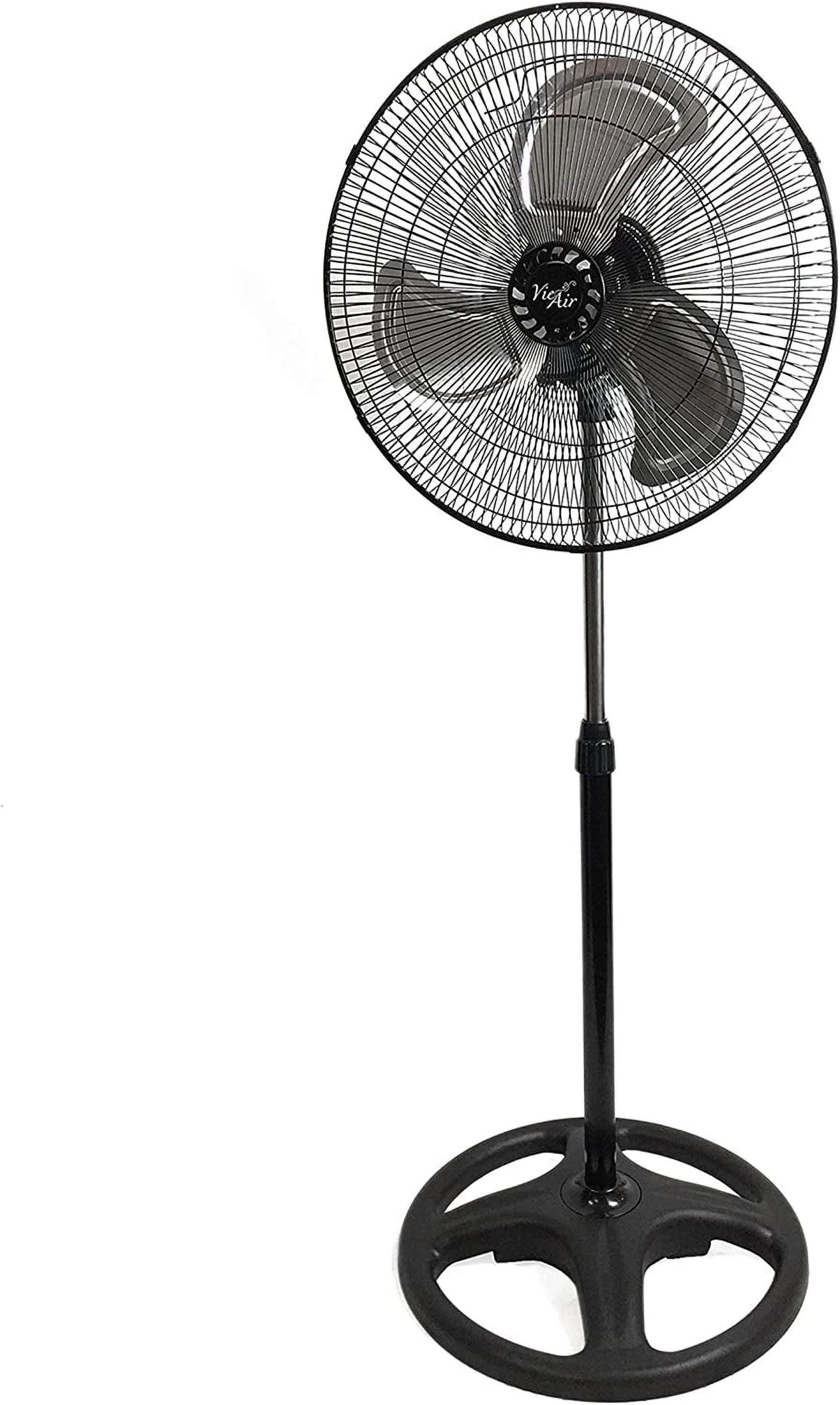 Vie Air 18 Inch Industrial Heavy Duty Pedestal Oscillating Metal Stand ...