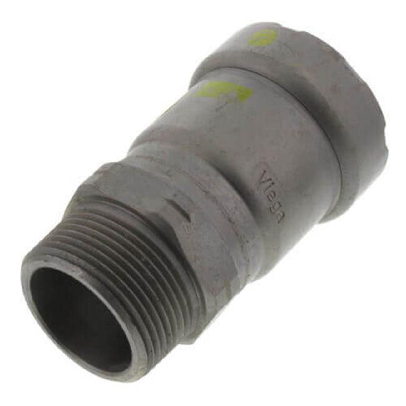 Viega 1.25 in. Steel Adapter MegaPressG, P X MPT Pipe Fitting, Black ...