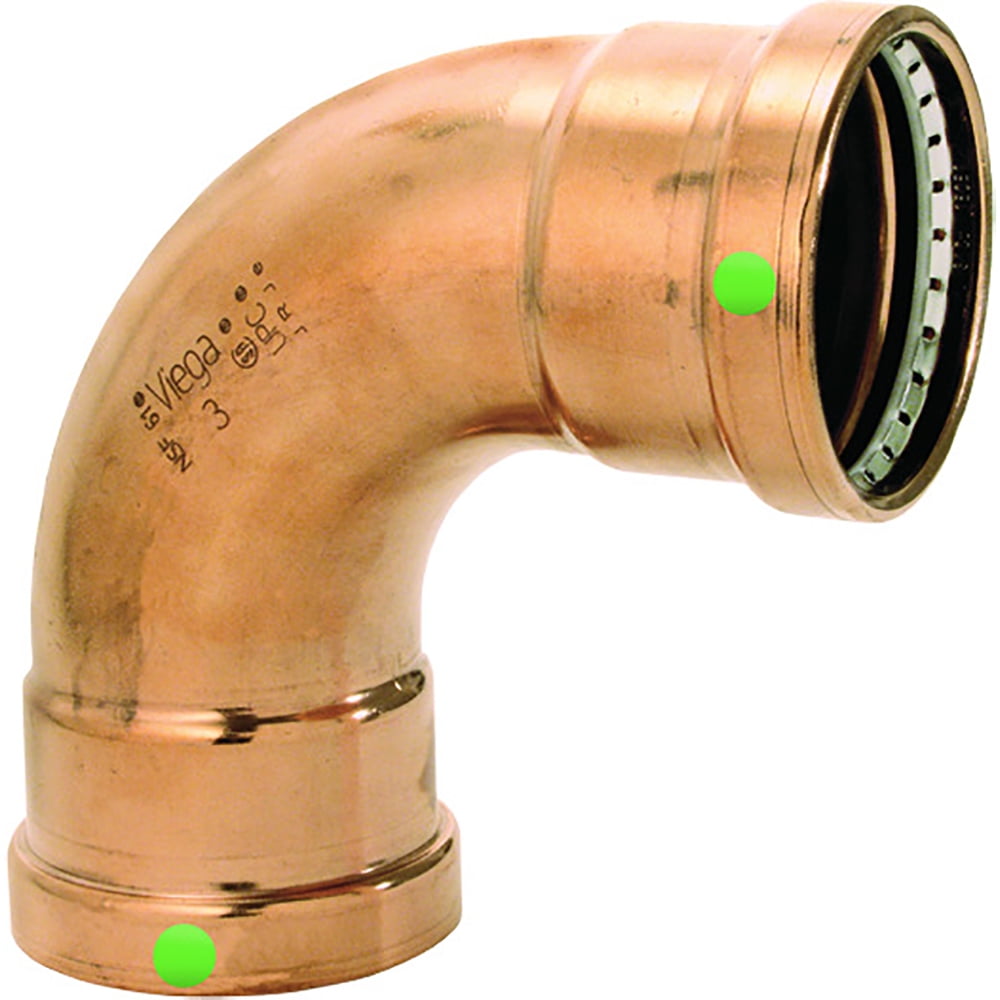 Viega ProPress 2-1/2" - 90 Copper Elbow - Double Press Connection ...