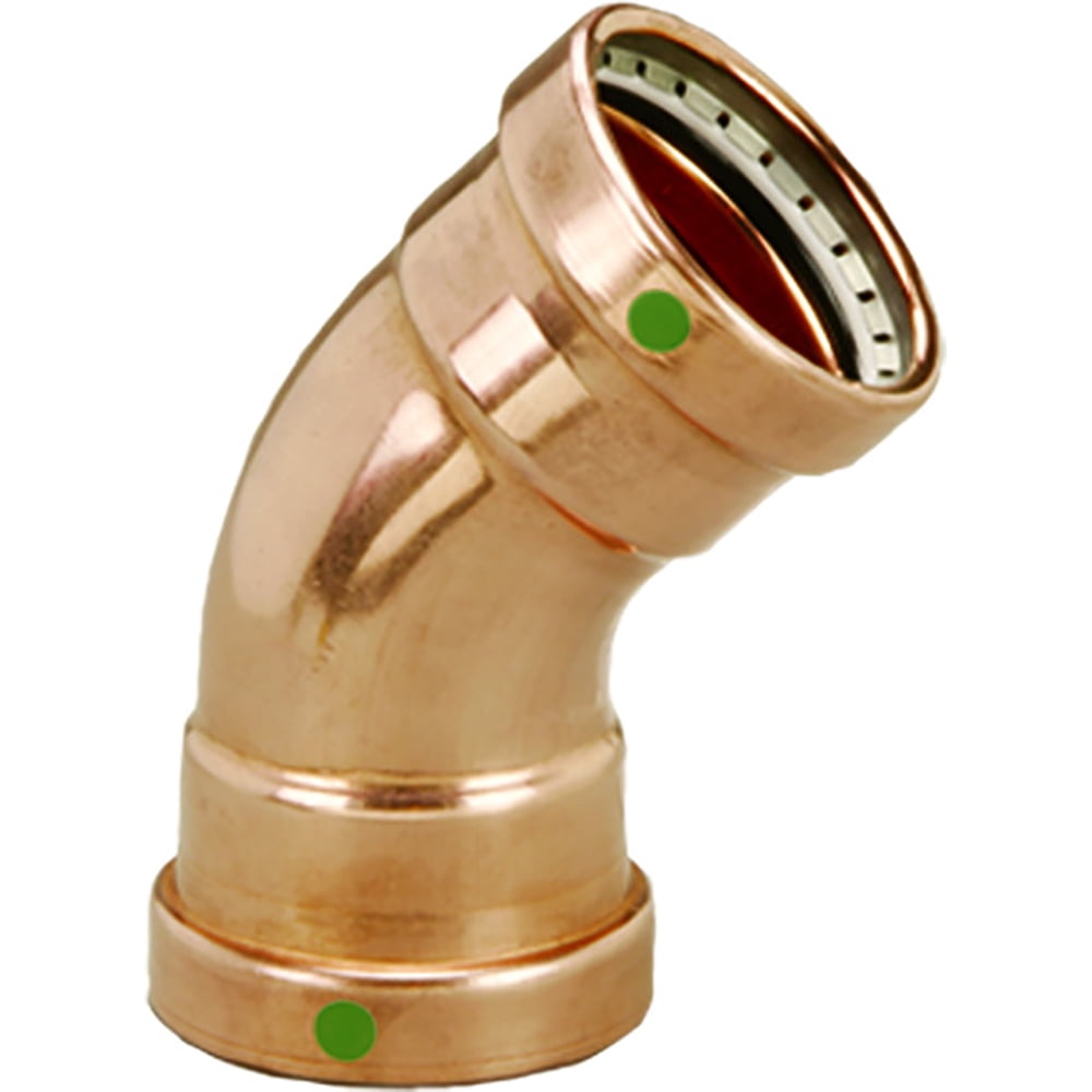 Viega ProPress 2-1/2" - 45 Copper Elbow - Double Press Connection - S ...