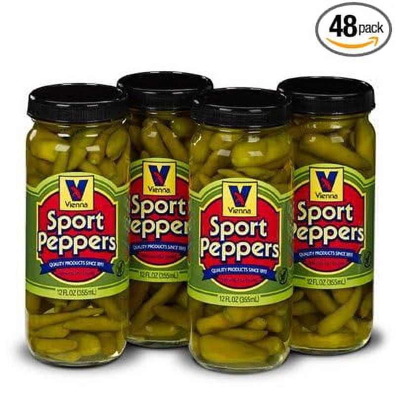 Vienna Beef, Sport Peppers, 12 oz, Jarred Vegetables, Shelf-Stable ...