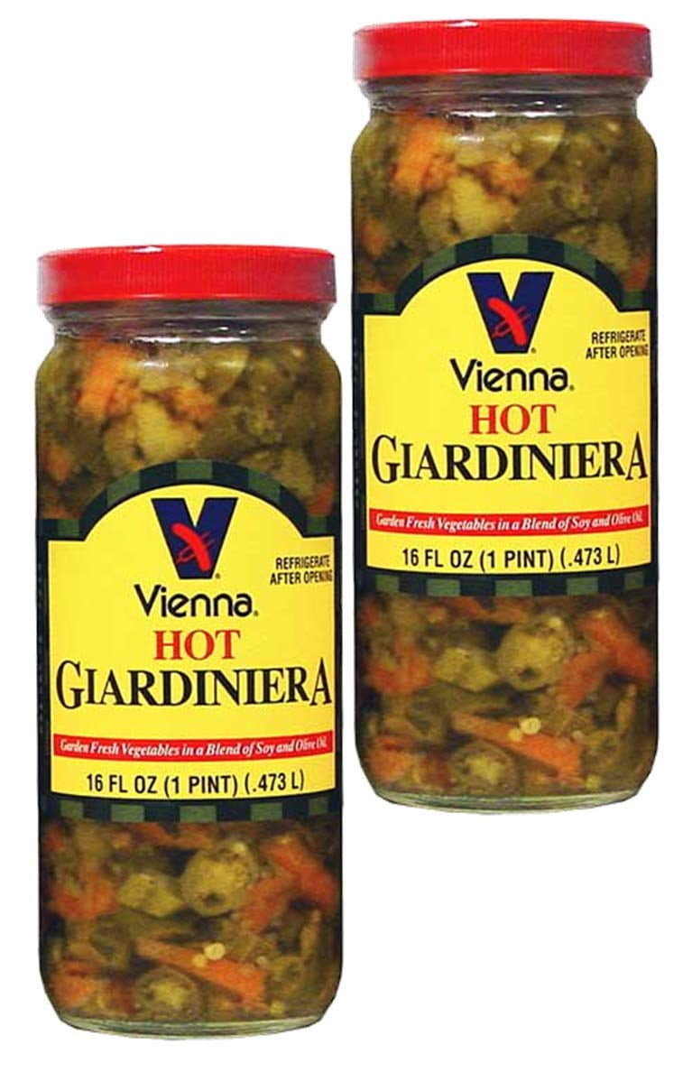 Vienna Brand Hot Giardiniera, 2-Pack 16 oz Jars - Walmart.com