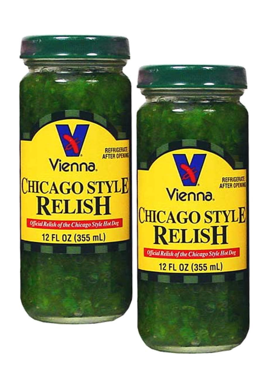 Vienna Bright Green Chicago Style Relish, 2-Pack 12 oz.(355ml) Jars ...