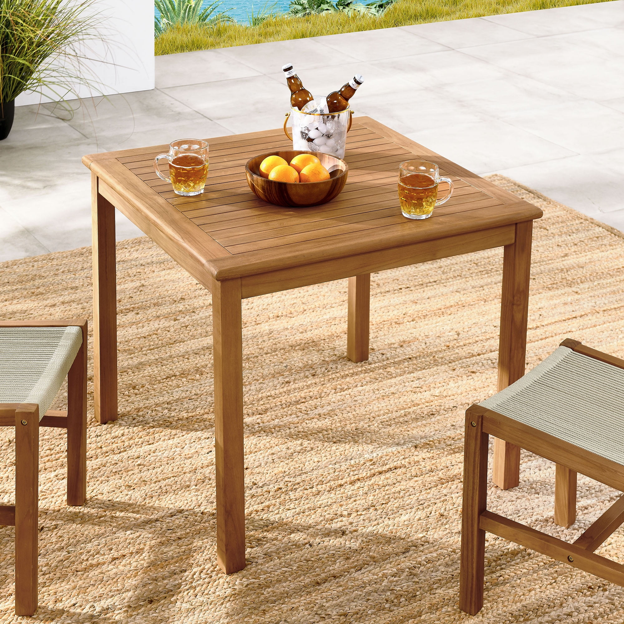 Vienna Dining Table in Natural - Walmart.com