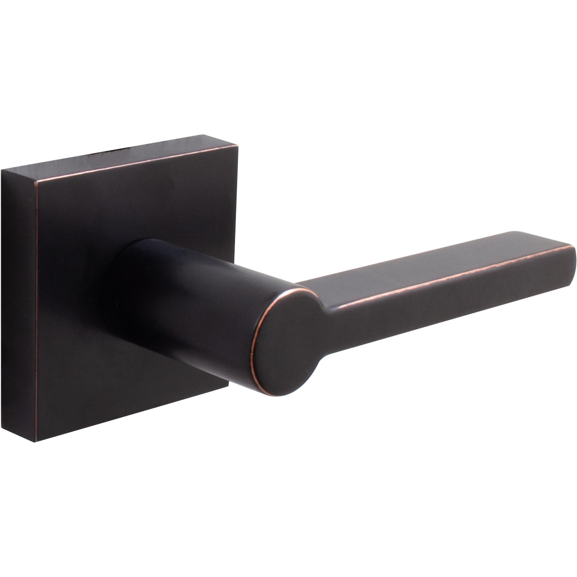 Vienna Door Lever with Square Rosette, Passage (Hall/Closet) Latch ...
