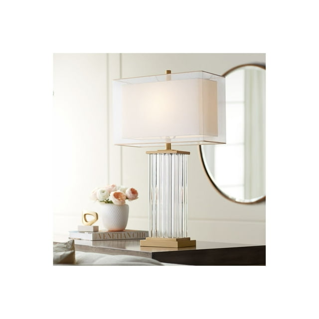 Vienna Full Spectrum Darcia Modern Luxury Table Lamp 29" Tall Clear ...