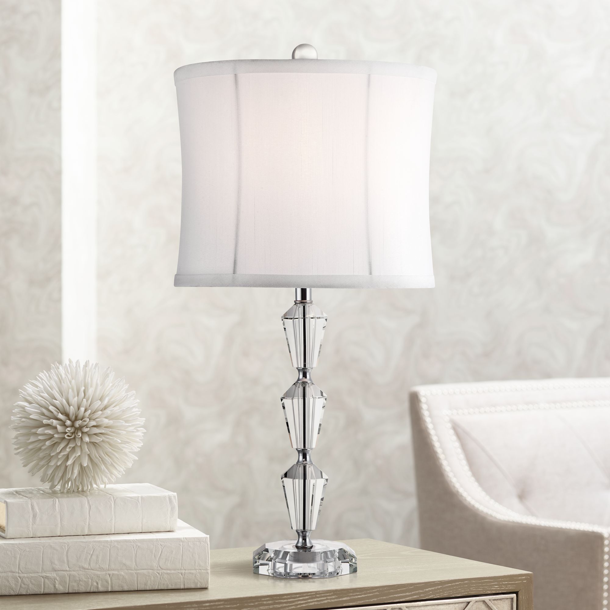 Vienna Full Spectrum Aline 26 1/2" Tall Traditional Table Lamp Clear ...