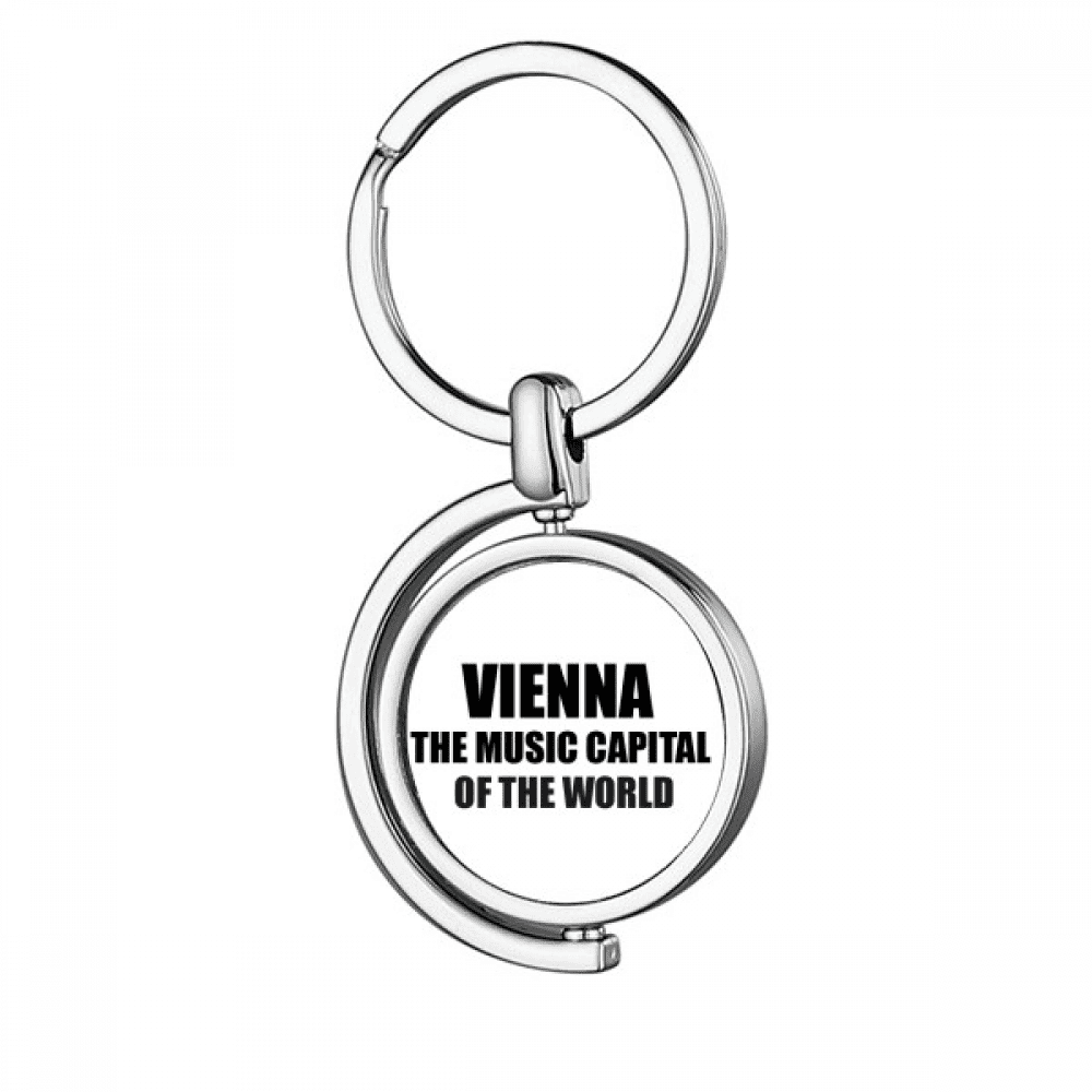 Vienna Music Capital Of The World Rotating Keychain Metal Keyring ...